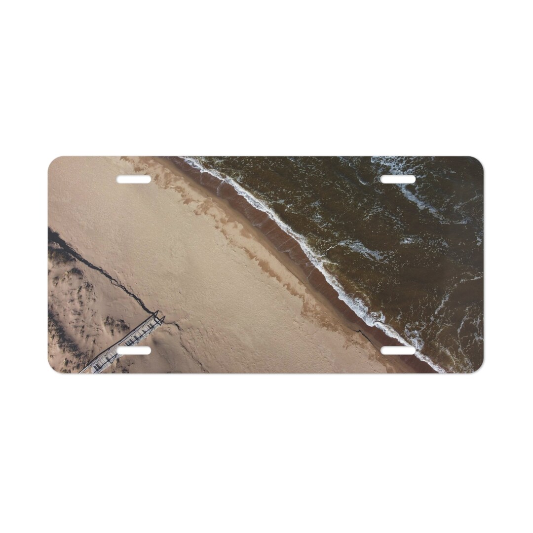 Beach Vanity Plate Original Aerial Photo of Coast Beach and - Etsy