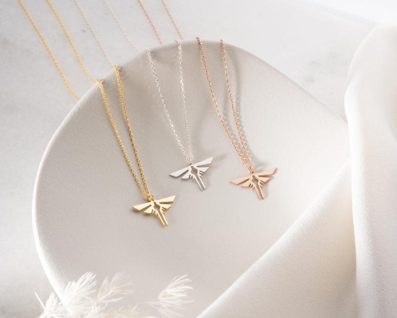 925 Sterling Silver Firefly Necklace & Earrings Set, TLOU Firefly ...