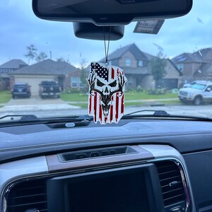 American Flag Deer Skull Car Freshener Aroma Bead Freshie - Etsy