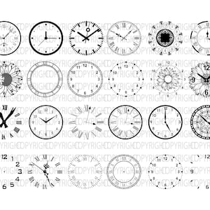 Clock Svg - Etsy