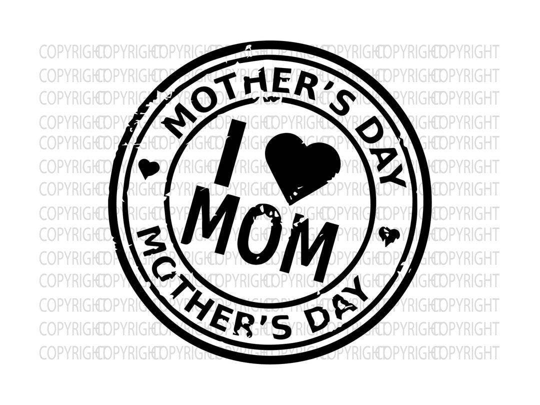 I Heart Mom Svg Mothers Day Svg File I Love Mom Svg Dxf And Png