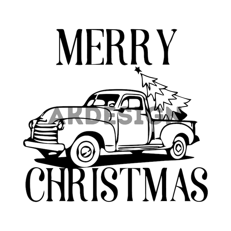Christmas Truck Tree Svg Bundle Christmas Truck SVG Merry - Etsy