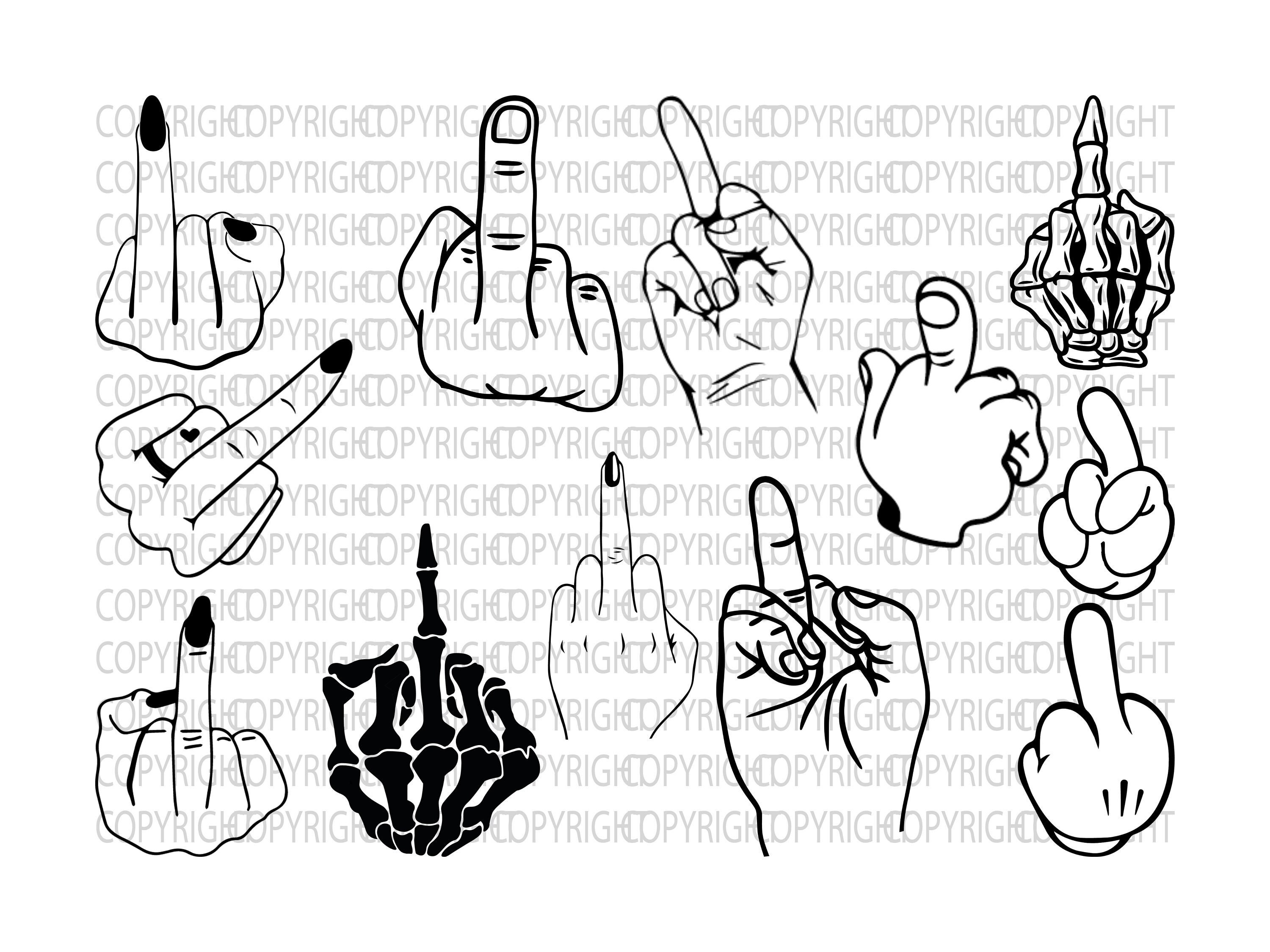Middle Finger Svgmiddle Finger Cricut Middle Finger Etsy Canada