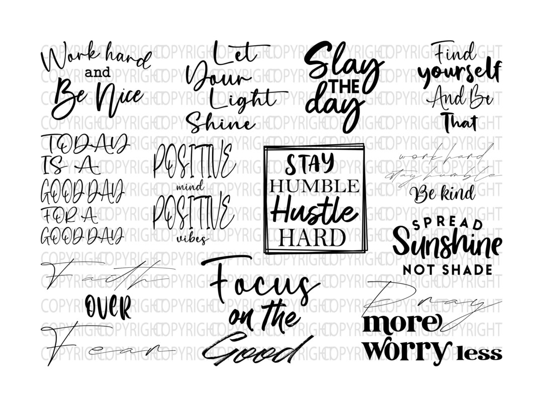 Inspirational Quotes Svg Bundle Motivational Quotes Svg - Etsy