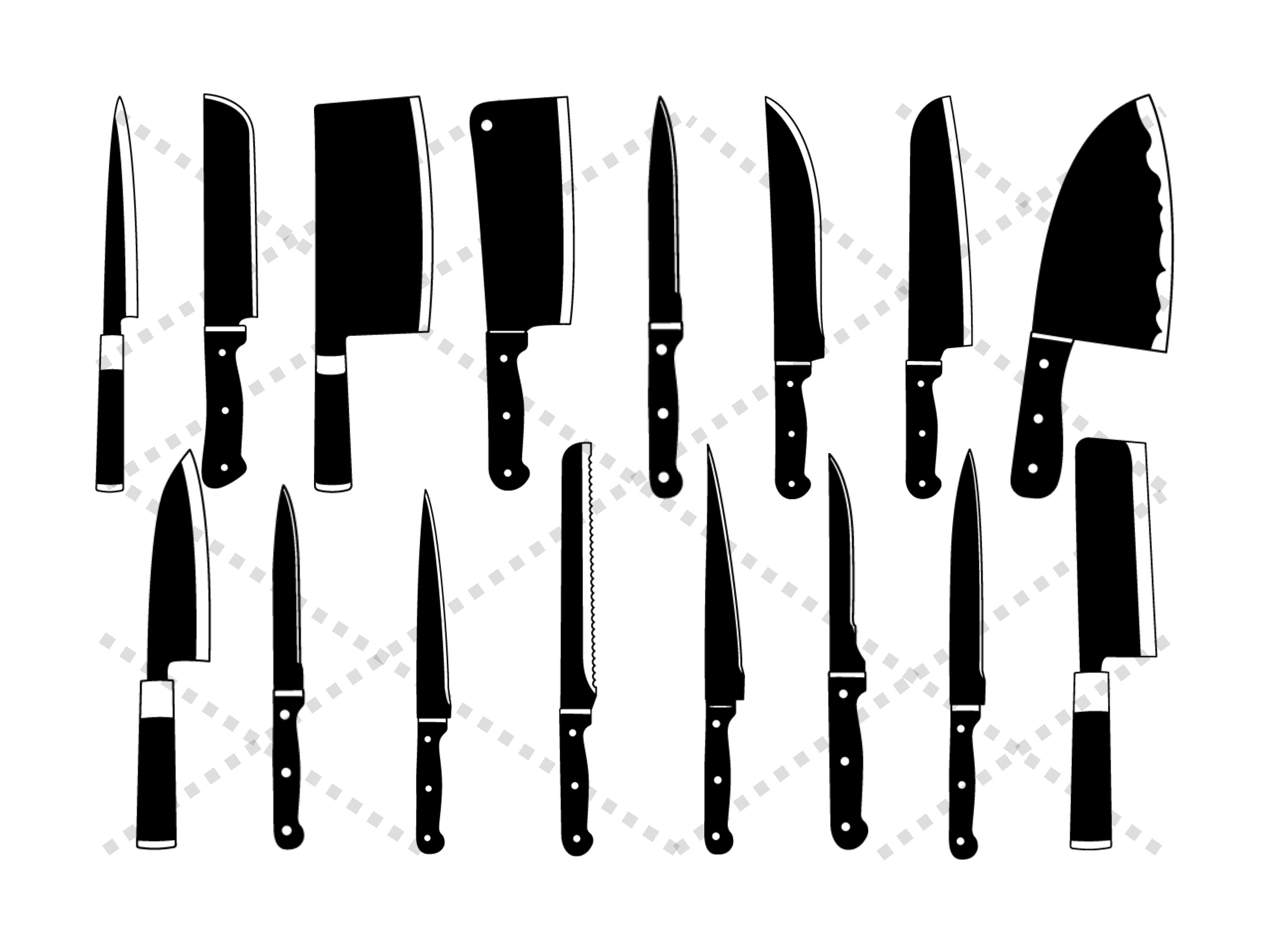 Knife Svg, Knives Svg, Dxf, Eps, Pdf, Png, Kitchen Tools Svg, Cooking ...