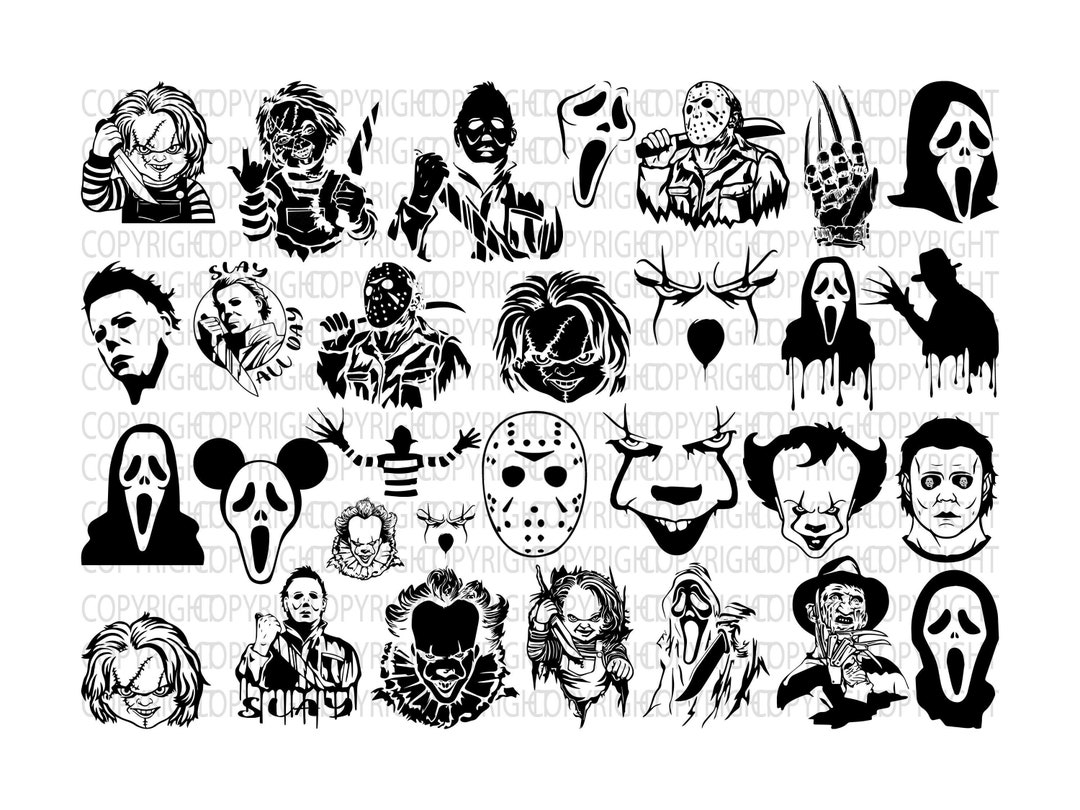 Horror Movie Svg Bundle Micheal Myers Svg Ghostface Svg - Etsy