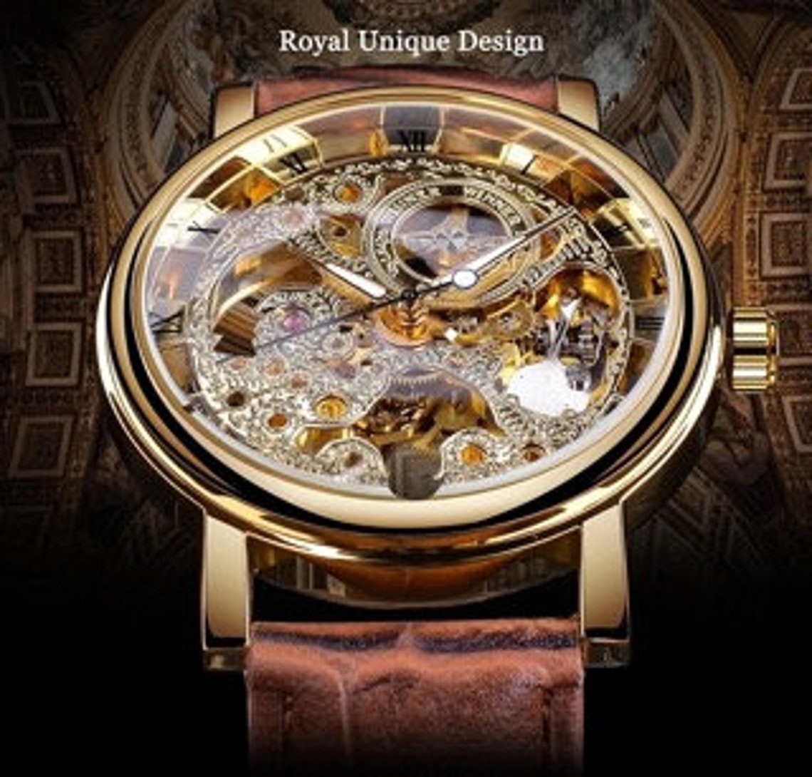 Mens Luxury Watch Transparent Mechanical Face - Etsy