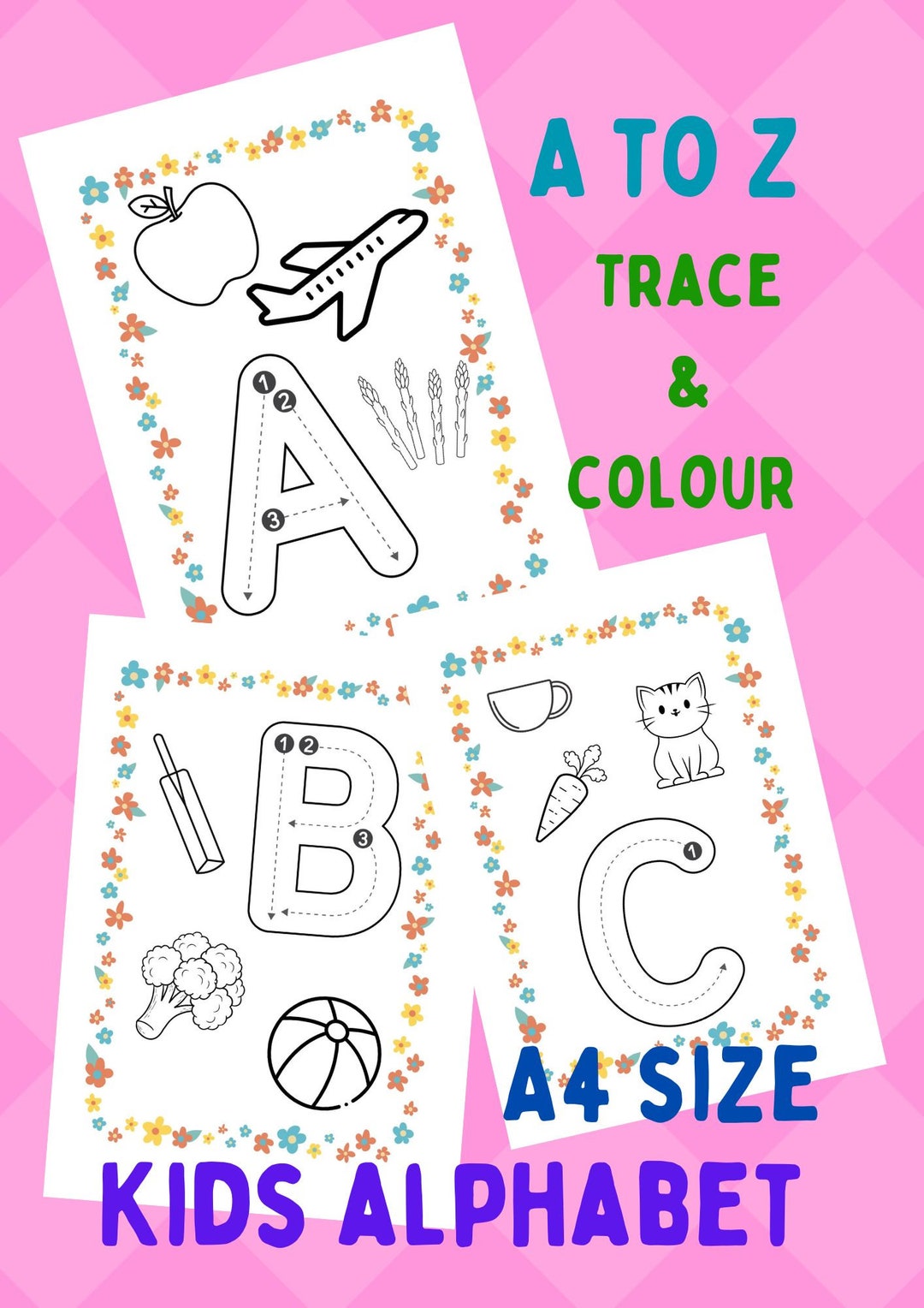 Coloring Book/coloring Pages/ Alphabet/ a to Z Letter/ Capital Letters ...