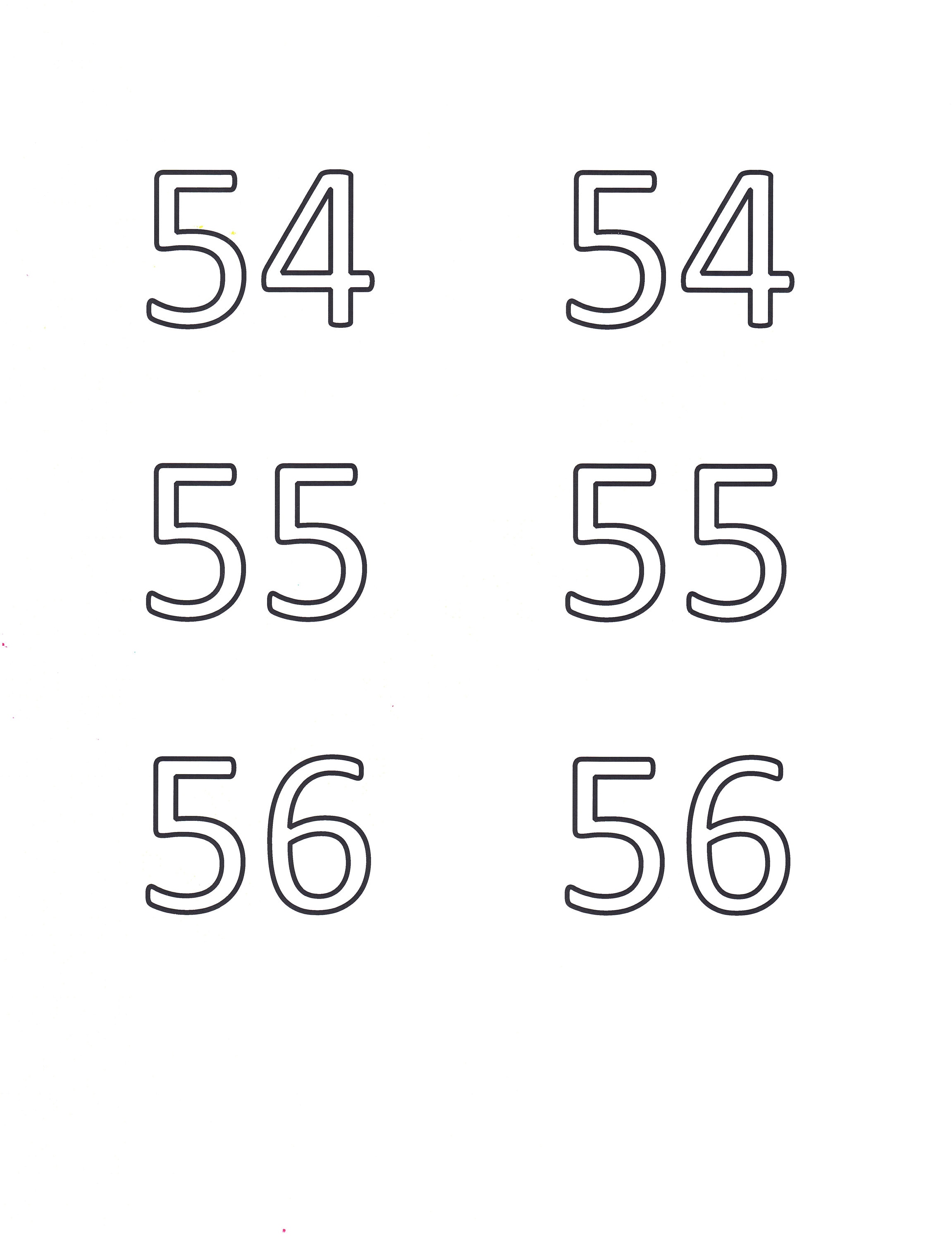 Numbers 1 to 50 Coloring Pages|printable for Kids|kindergarten ...