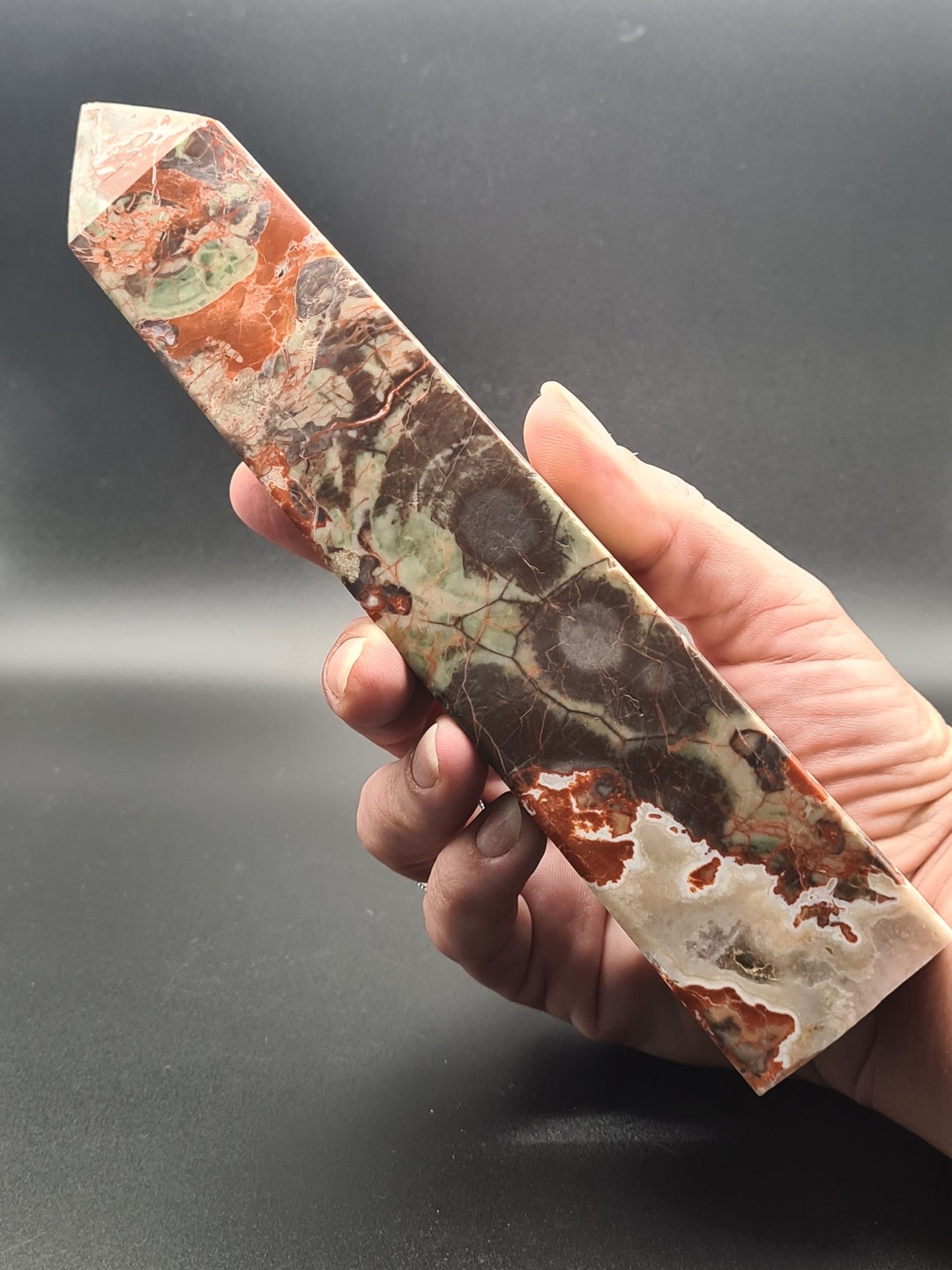 Large Money Agate Tower - Etsy