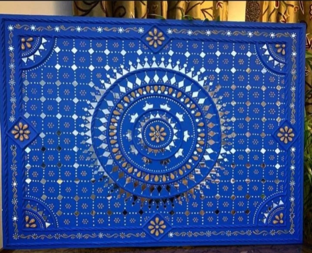 Large Size Lippan Art,home Decor,mirror Stone,mirror Work,home Decor ...
