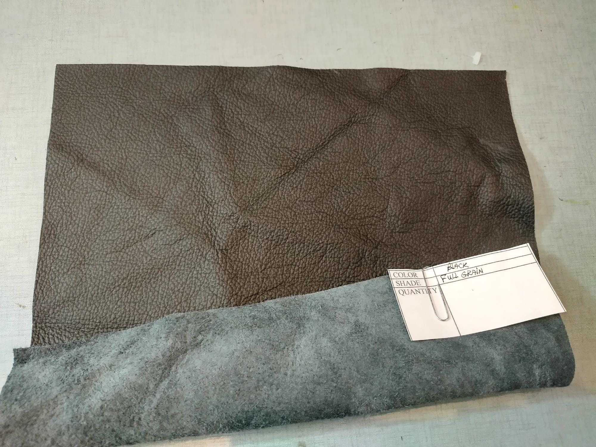 Premium Black Leather Sheet – Smooth, Durable Leather for Crafts ...
