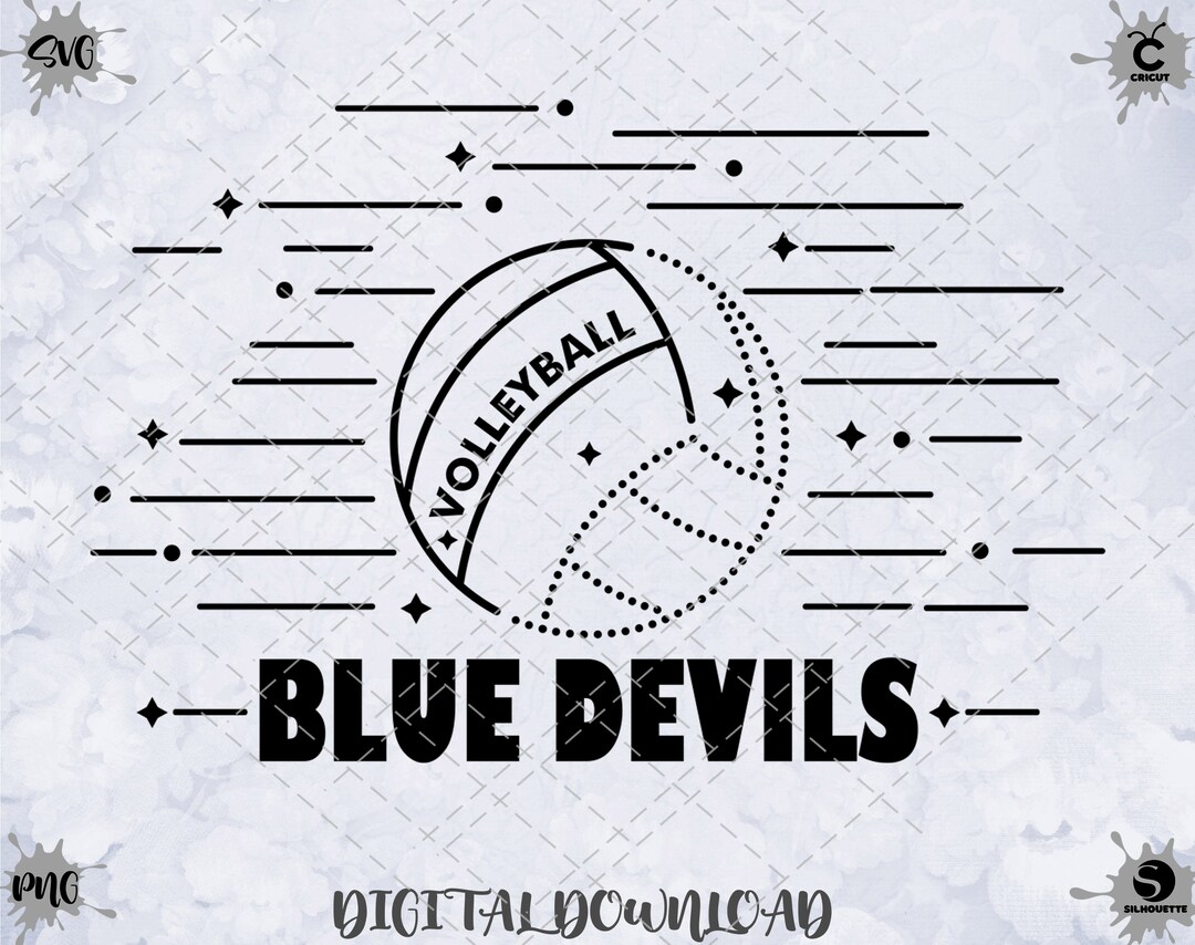 Blue Devils Volleyball Svg - Etsy