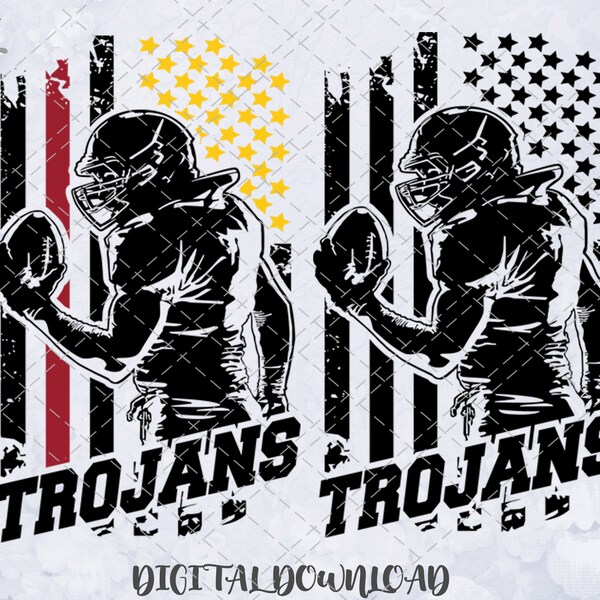 Trojans Football Svg - Etsy