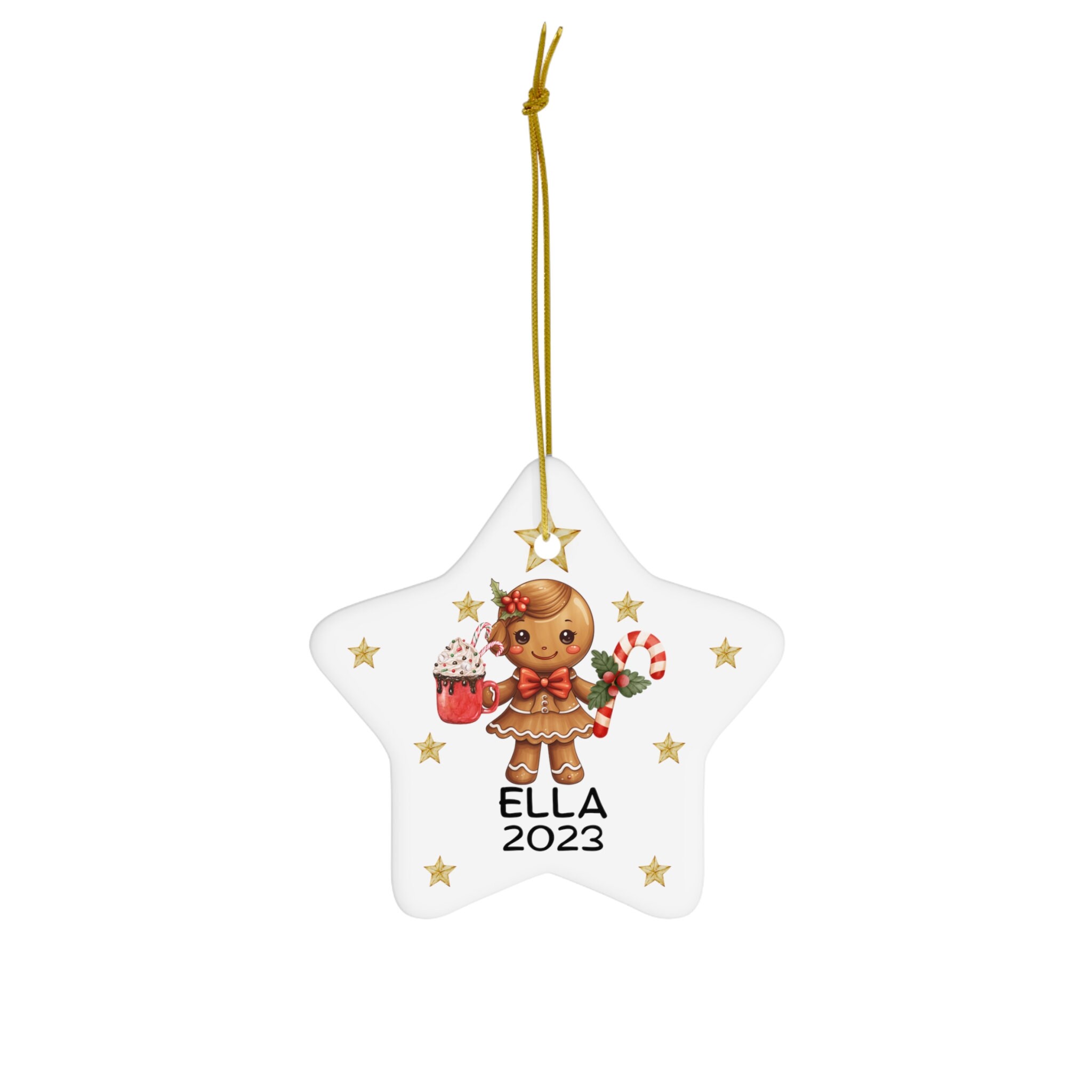 Gingerbread Girl Ornament Custom Gingerbread Ceramic - Etsy