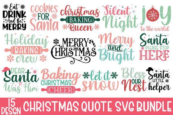 Christmas SVG Bundle, Holiday Graphics Pack, 300 Festive SVG Designs ...