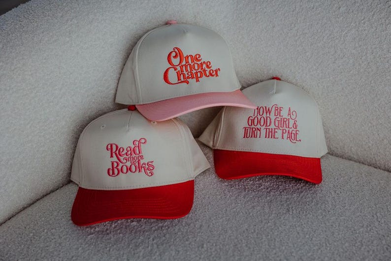 Bookish Rainbow Book Embroidered Trucker Hat - Etsy