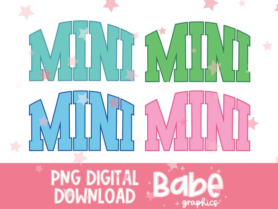 MINI Bold Varsity Digital Download Bundle Digital Mama Sublimation ...