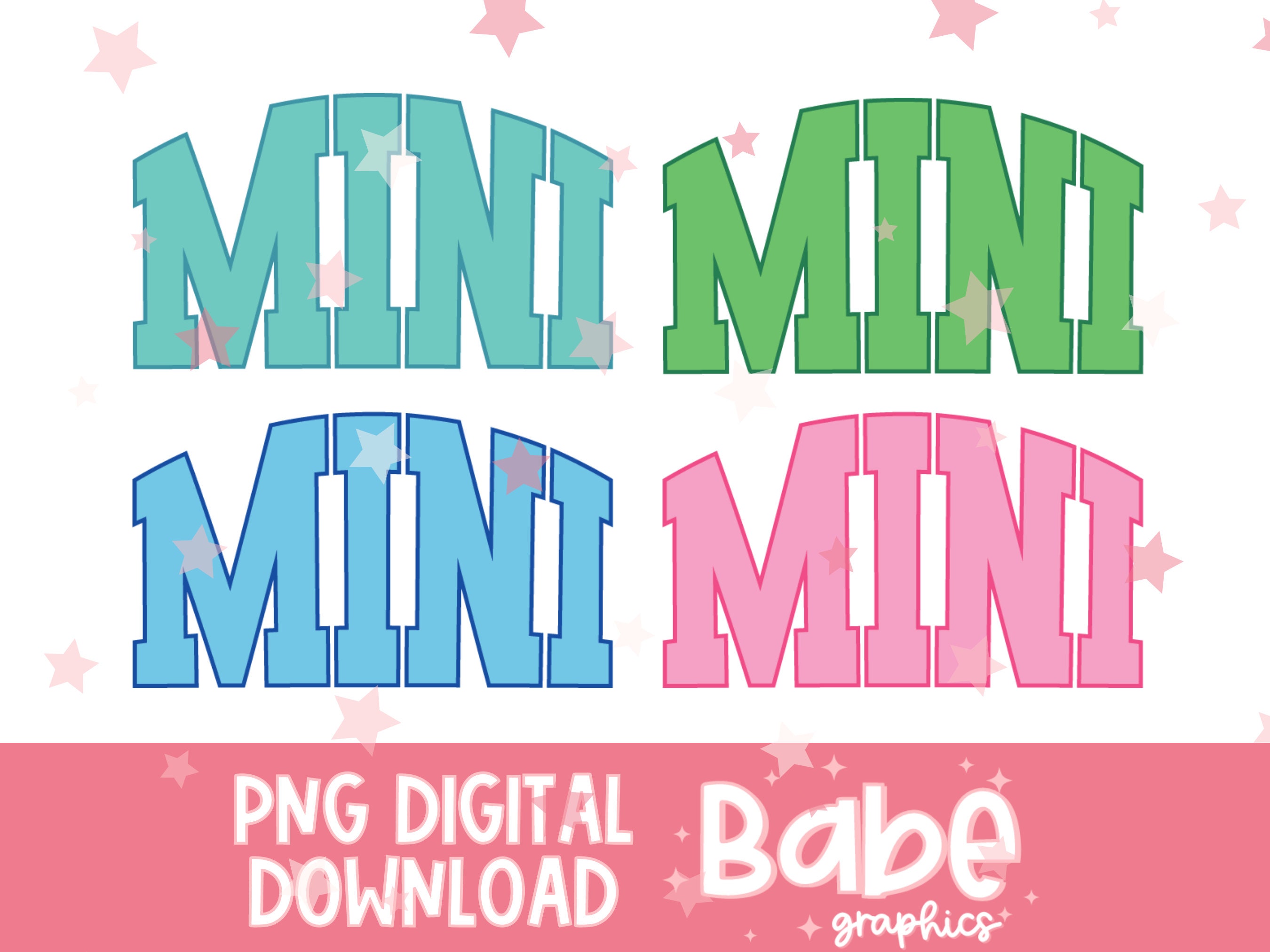 MINI Bold Varsity Digital Download Bundle Digital Mama Sublimation ...