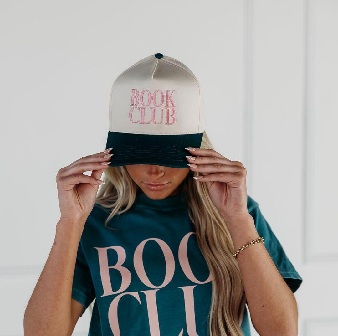 Book Club Embroidered Trucker Hat - Etsy