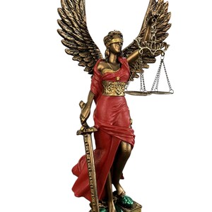 Themis Statue, Winged Justice Statue, Lady Justice, Office Decor, Gift ...