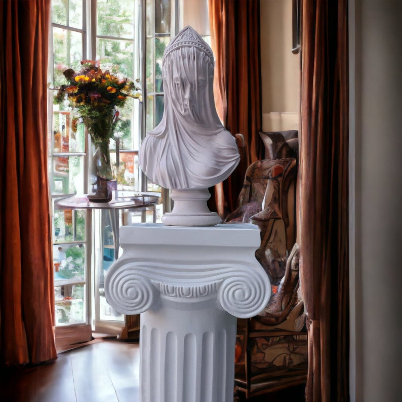 Large Veiled Lady Bust Sculpture Veiled Virgin Mary Statue - Etsy