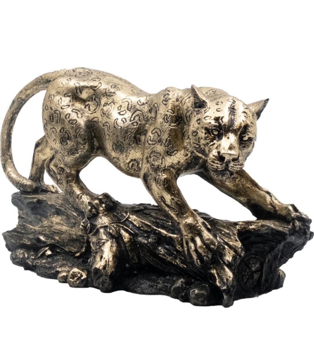 Leopard on the Tree, Wild Leopard Statue, Office Decor, Gift for ...