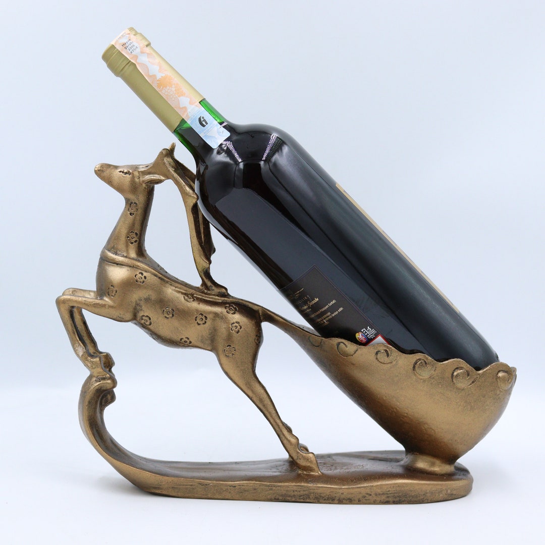 Deer Wine Holder Statue, Christmas Decor, Deer Wine Rack - Etsy