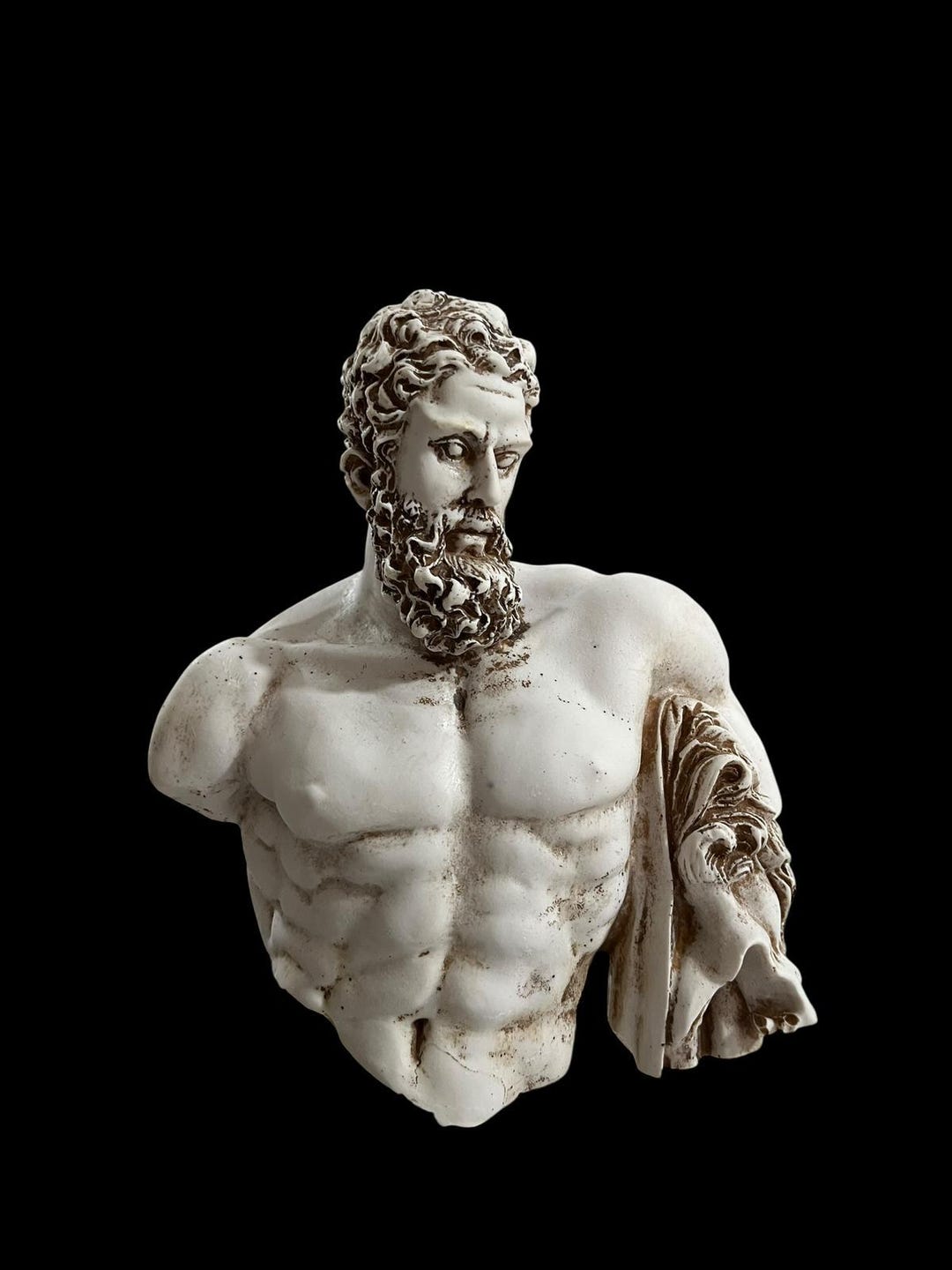 Marble Hercules Bust Statue: Ancient Roman Sculpture, Handmade (14 Inch ...