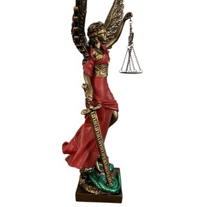 Themis Statue, Winged Justice Statue, Lady Justice, Office Decor, Gift ...