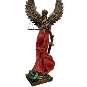 Themis Statue, Winged Justice Statue, Lady Justice, Office Decor, Gift ...
