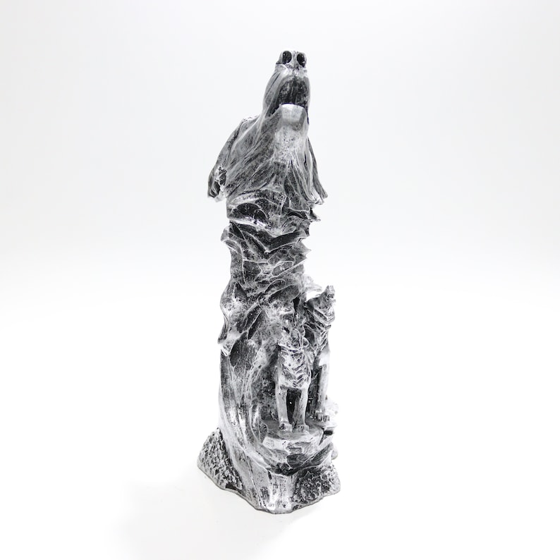 Howling Wolf Figurine 3 Wolves Figurine Wolf Statue Home - Etsy