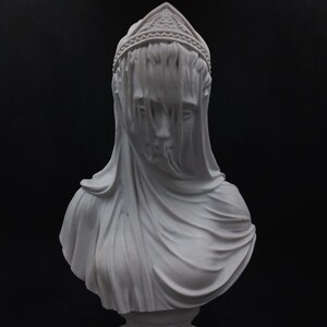 Large Veiled Lady Bust Sculpture, Veiled Virgin Mary Statue, 14 Inches ...