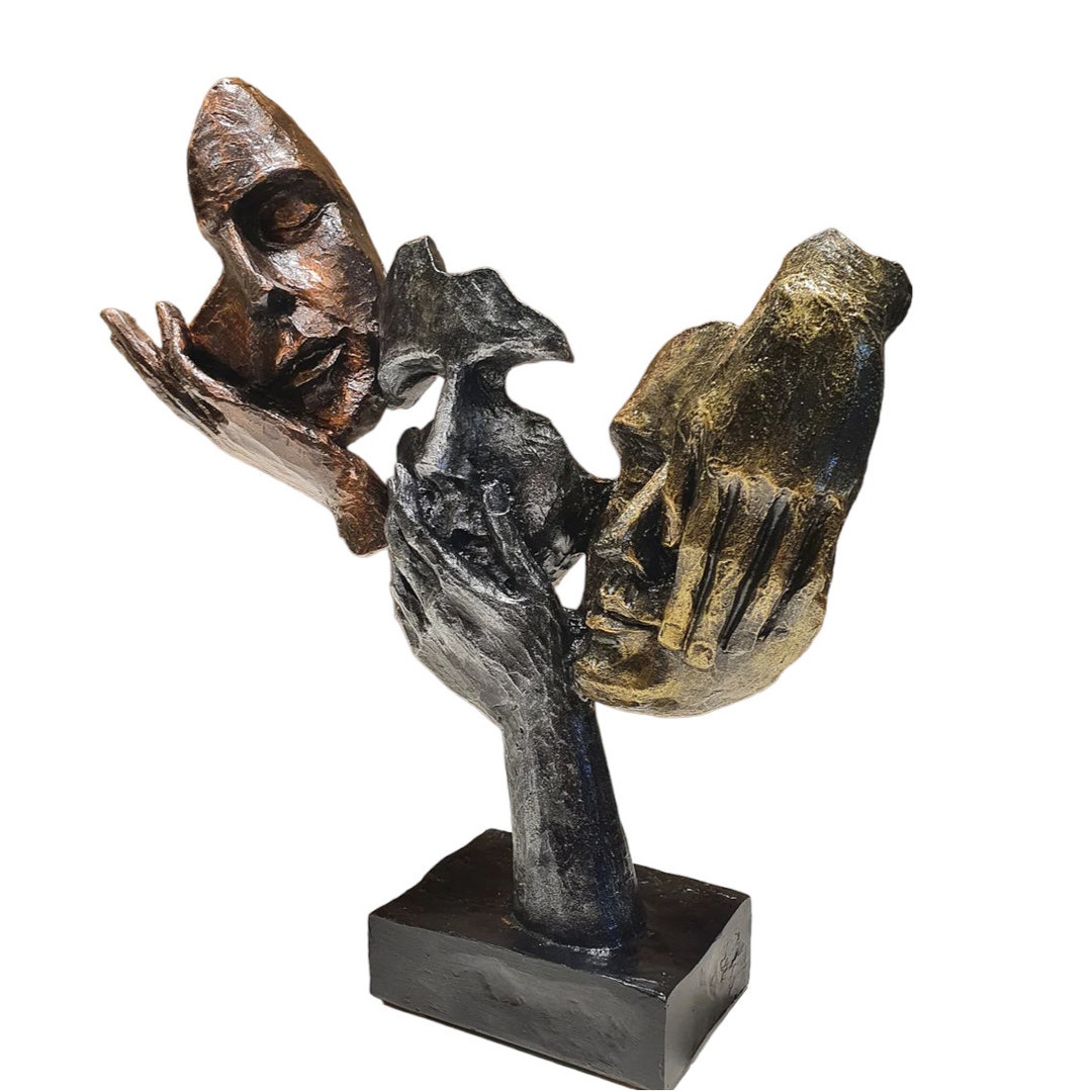 Home and Office Desk Figurine, Mask Sculpture, 13 Inches 32 Cm, Face ...