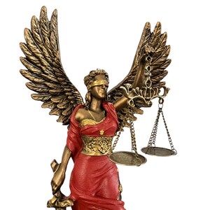 Themis Statue, Winged Justice Statue, Lady Justice, Office Decor, Gift ...
