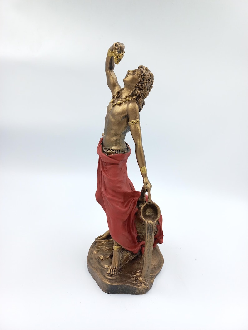 Bronze & Red Colored Bacchus Statue, Dionysus God of Wine - Etsy