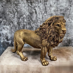 Very Realistic Lion Sculpture Lion King Sculpture 14 Inch - Etsy