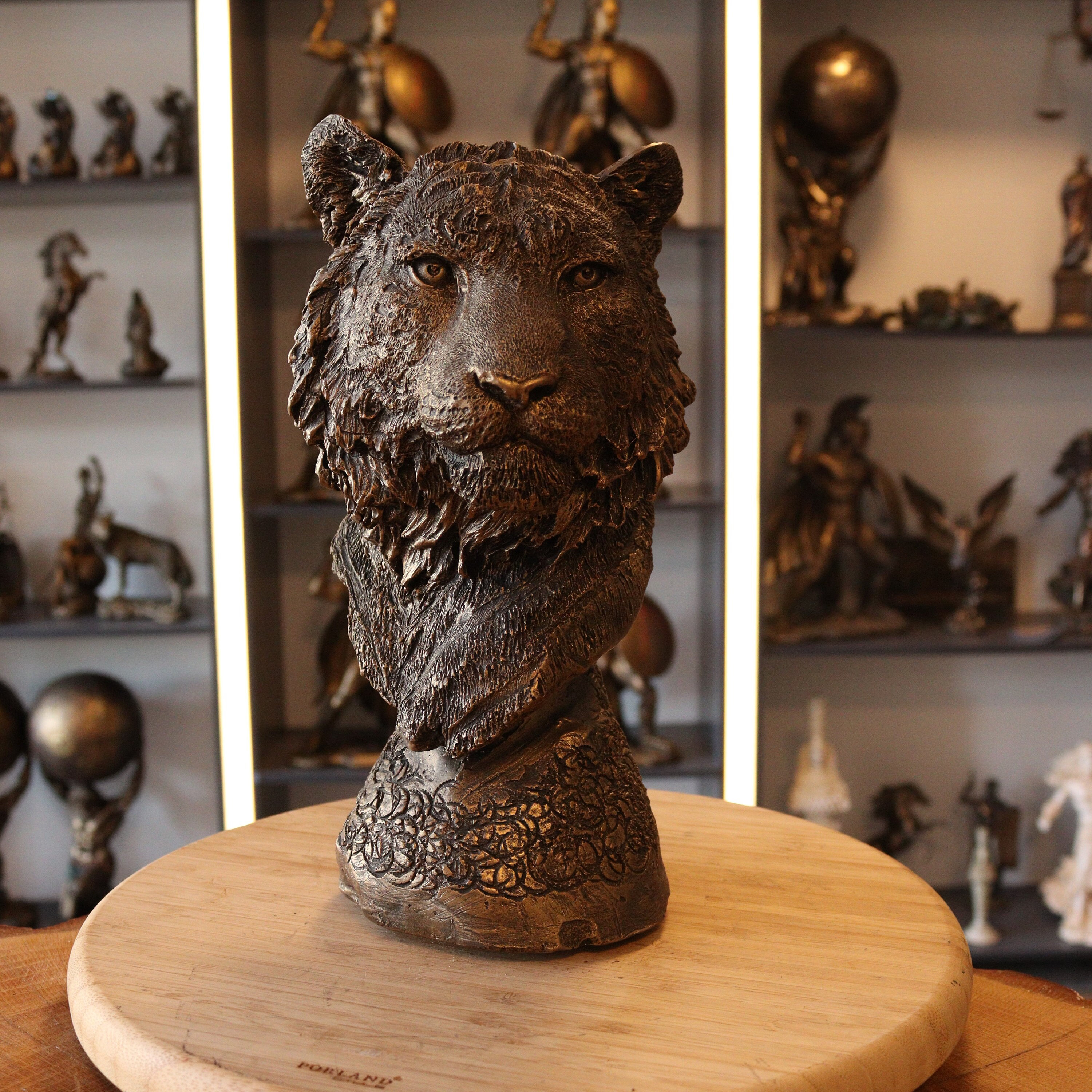 Large Tiger Head Bust Tiger Figure Tiger Statue 12 Inches - Etsy