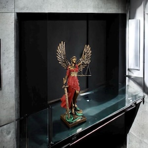 Themis Statue, Winged Justice Statue, Lady Justice, Office Decor, Gift ...