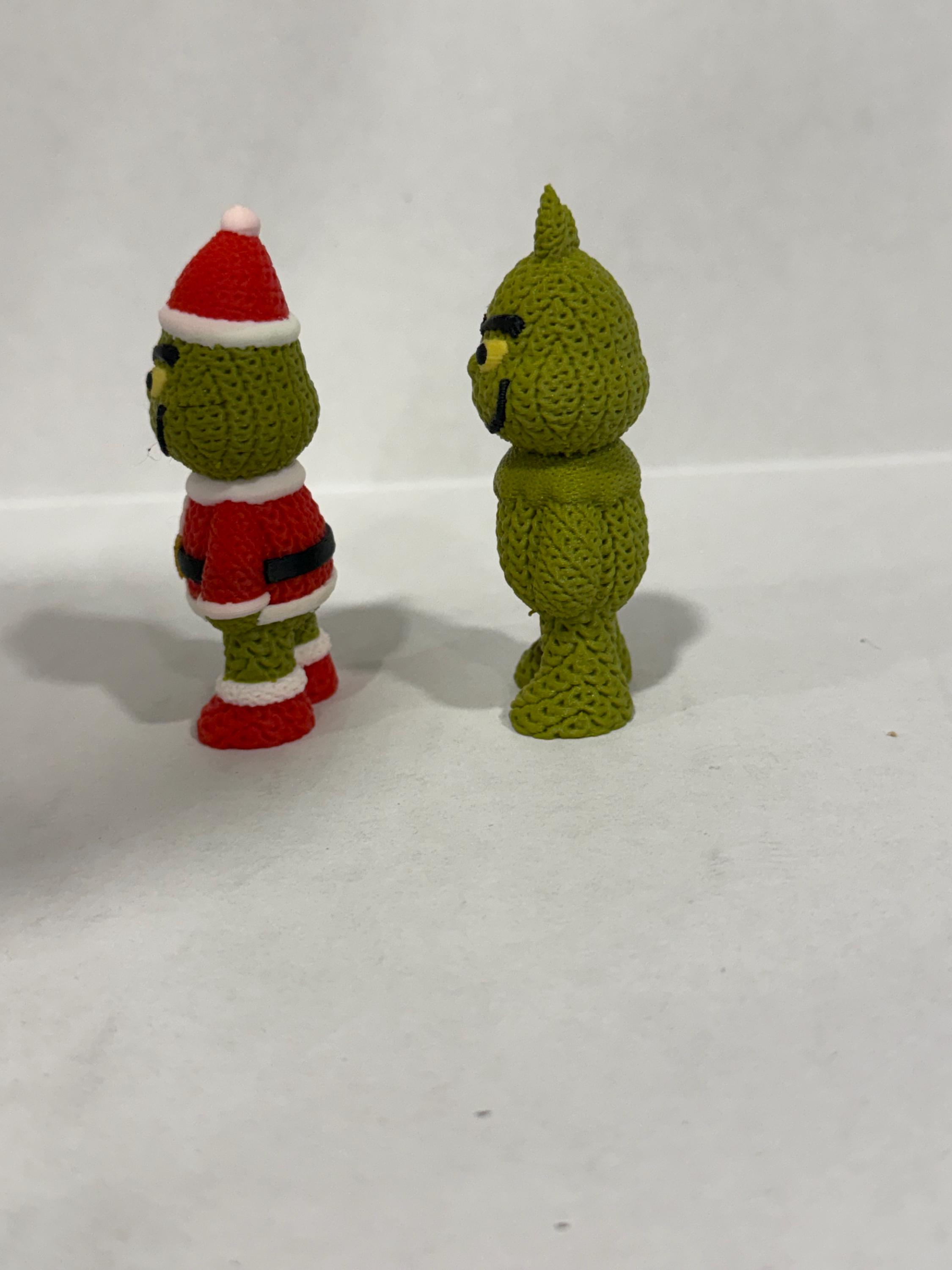 Knitted Grinch Inspired 3D Printed Figurine, “mean One” Holiday ...