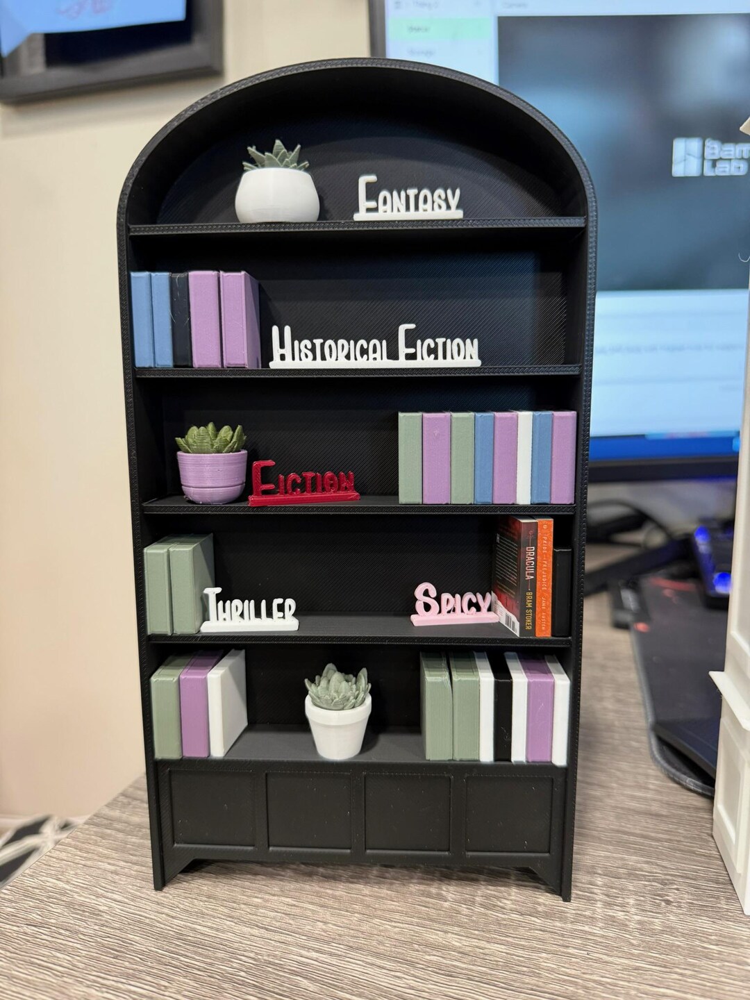 Miniature Library Genre Sign, 1:12 Scale Dollhouse Book Nook Decor ...