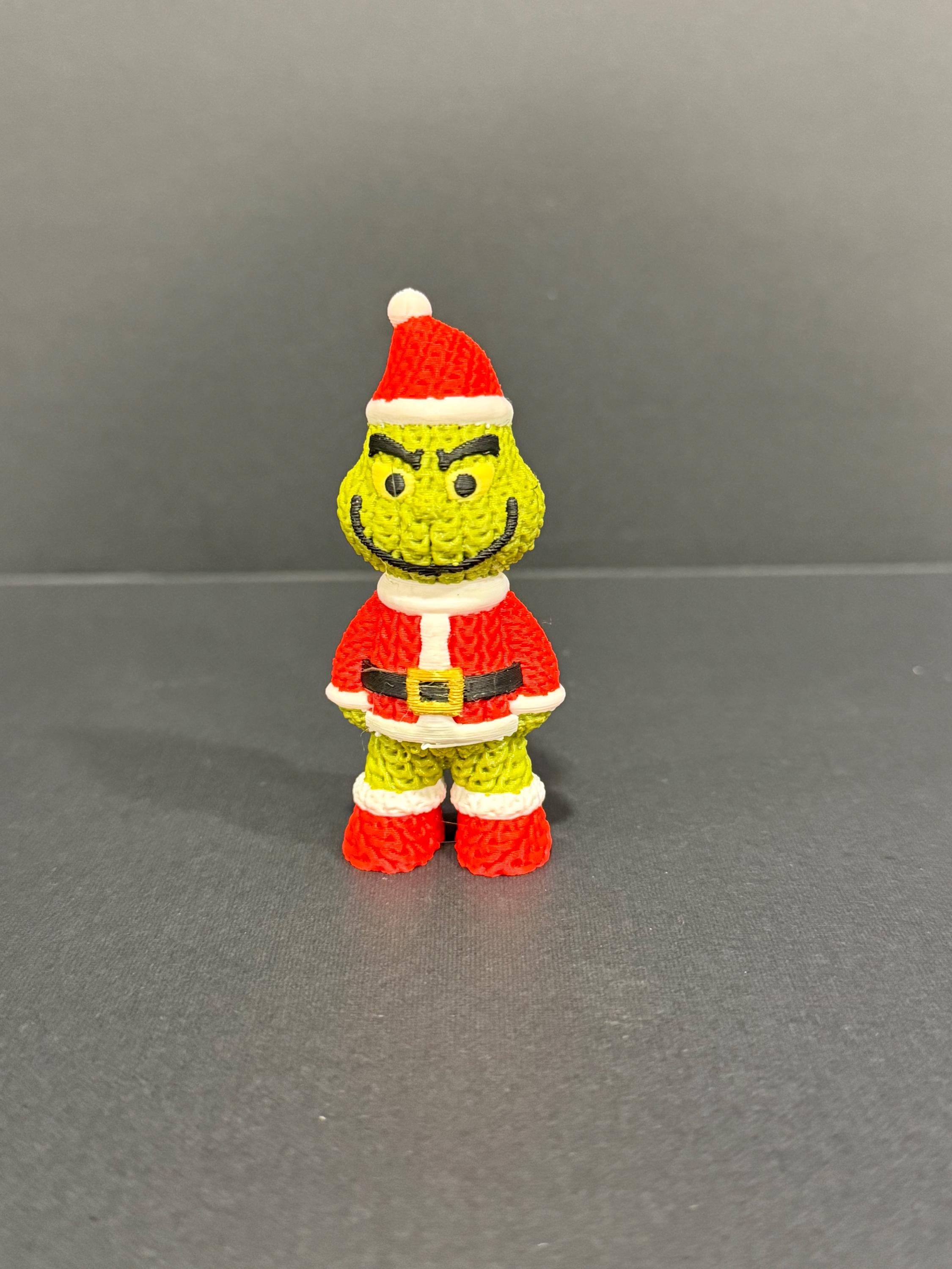 Knitted Grinch Inspired 3D Printed Figurine, “mean One” Holiday ...