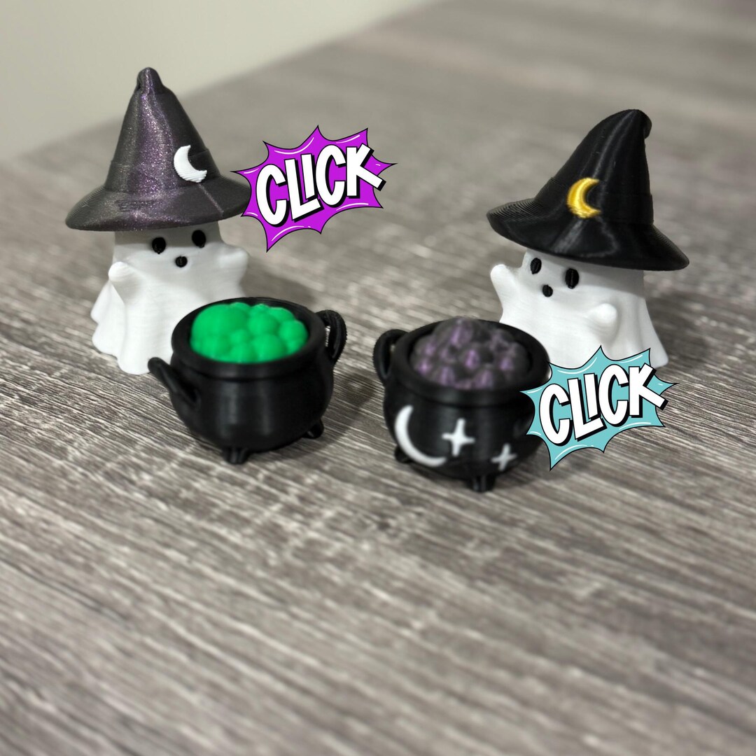 3D Printed Fidget Clicker, Ghost, Cauldron, or Ghost & Cauldron Combo ...