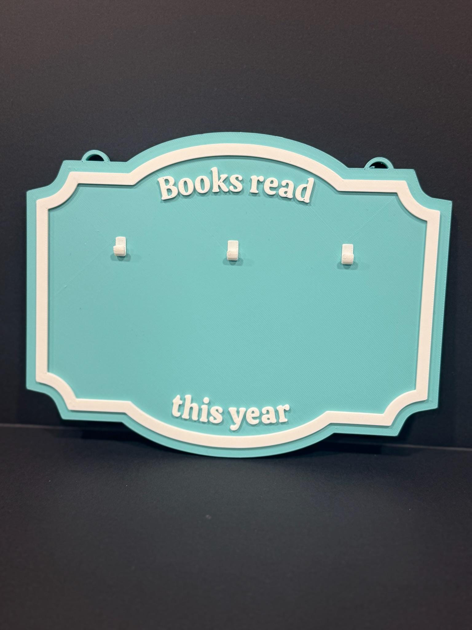 3D Printed Book Tracker, Reading Tracker Display, Reading Goal Counter ...