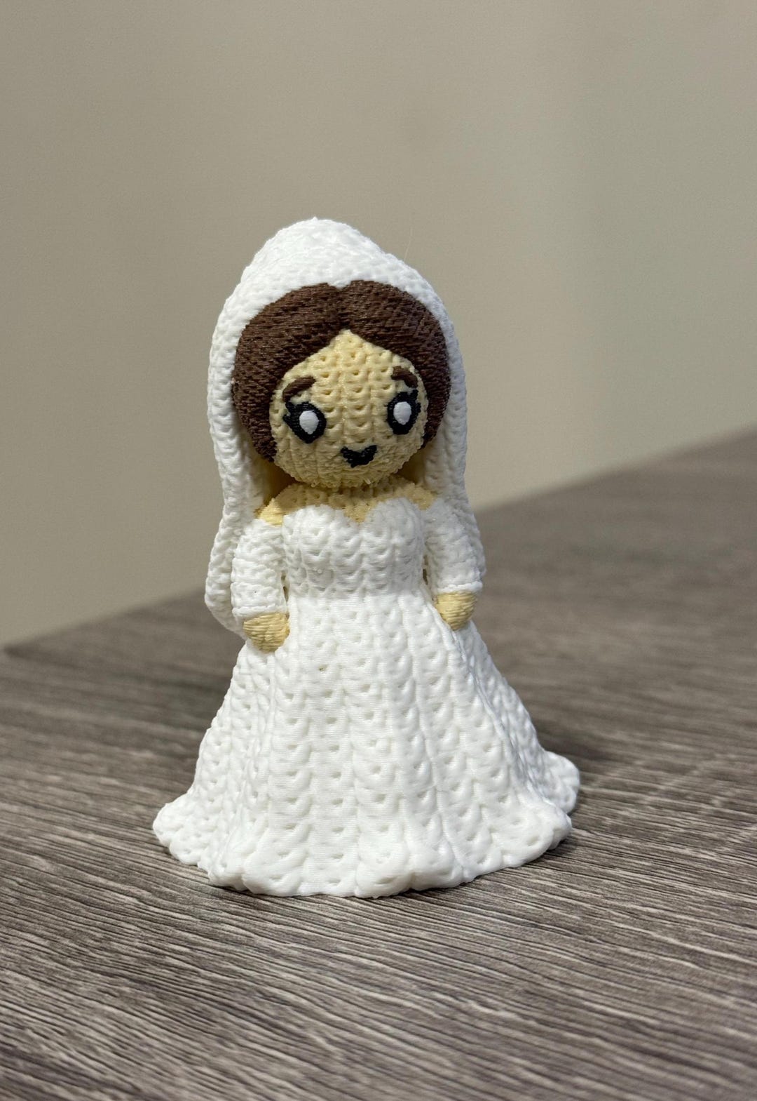 Custom Bride Figurine –3D Printed Kintted Bride Personalized Wedding ...