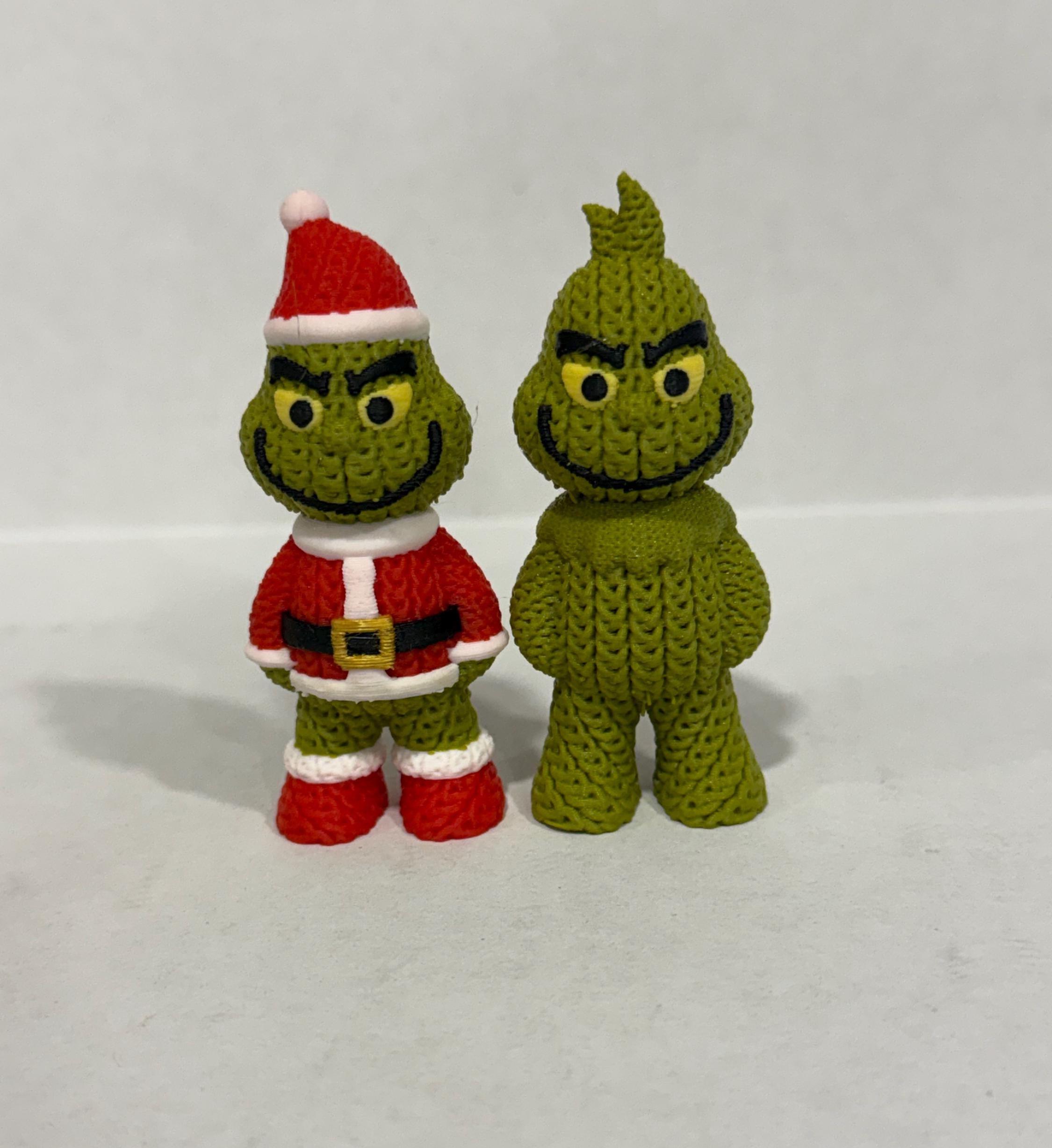 Knitted Grinch Inspired 3D Printed Figurine, “mean One” Holiday ...