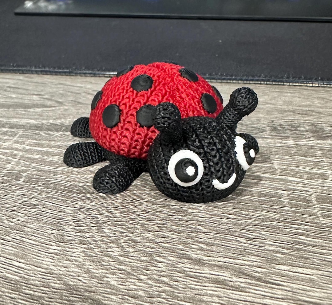 Adorable Ladybug- 3D Printed Knitted Texture - Custom Sizes and Colors ...