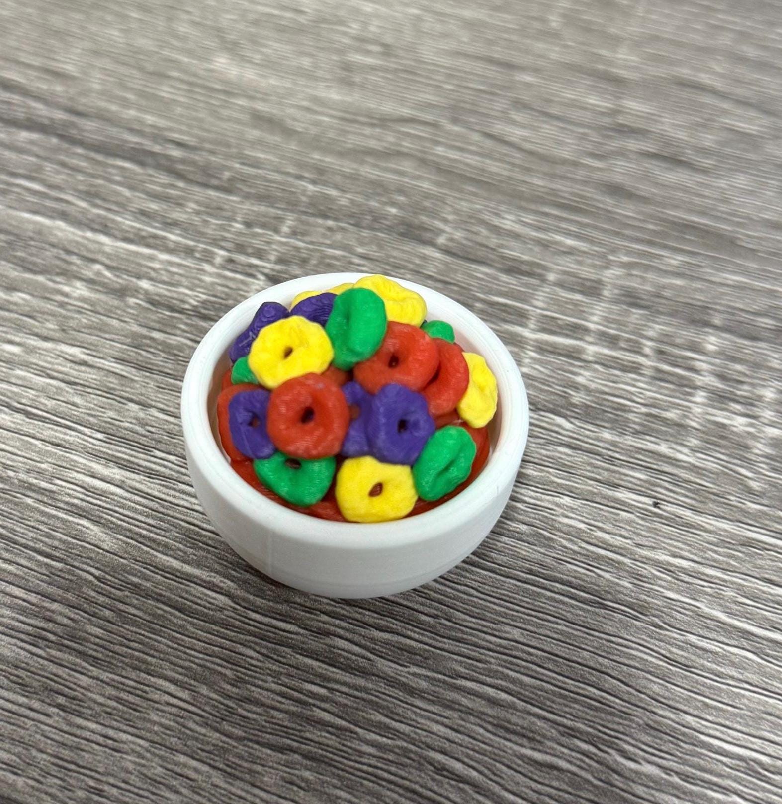 Cereal Clicker Toy Keychain 3D Printed, Cheerios, Fruit Loops, Reese’s ...