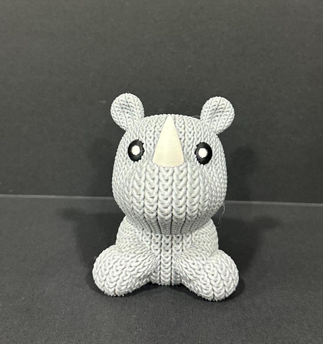 Rhino 3D Printed Knitted Texture – Cute Animal Decor- Unique ...
