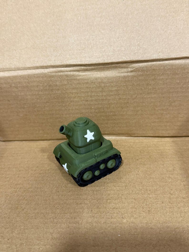 Mini Tank Fidget Clicker – 3D Printed Military Style Desk Toy – Silent ...